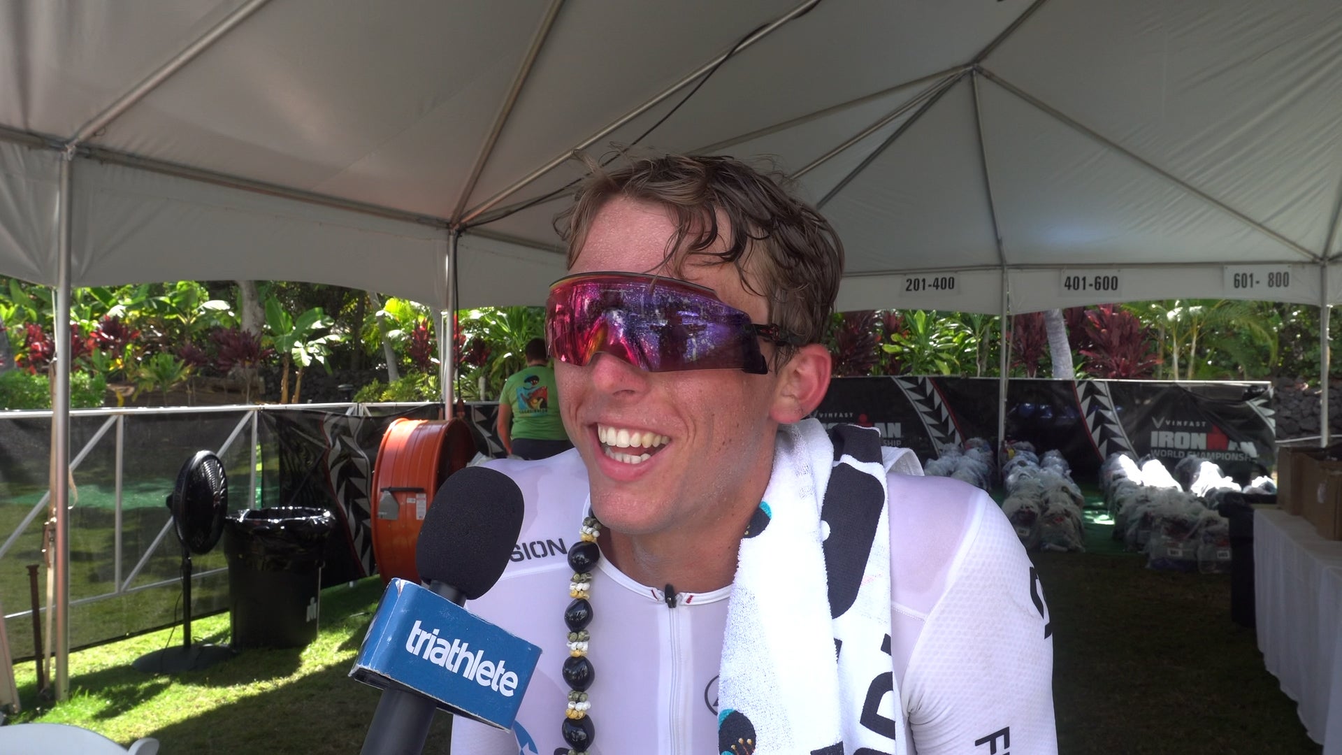 Wildflower Video: Leanda Cave Finish Line Interview – Triathlete